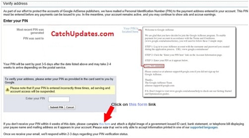How To Verify Google Adsense Account Without Pin